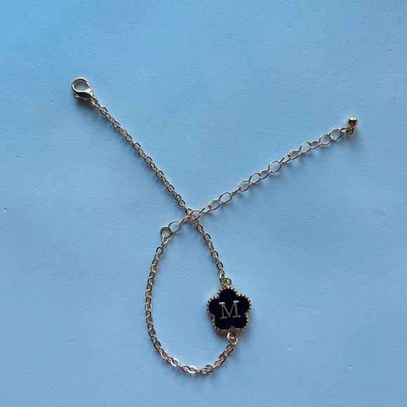 Jewelry | Brand New Clover Initial Letter M Chain Bracelet | Poshmark